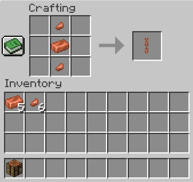 How to Make Copper Chain in Minecraft (Crafting Guide)
